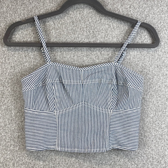 Universal Thread | Tops | Universal Thread Denim Corset Top Xs Stripe ...